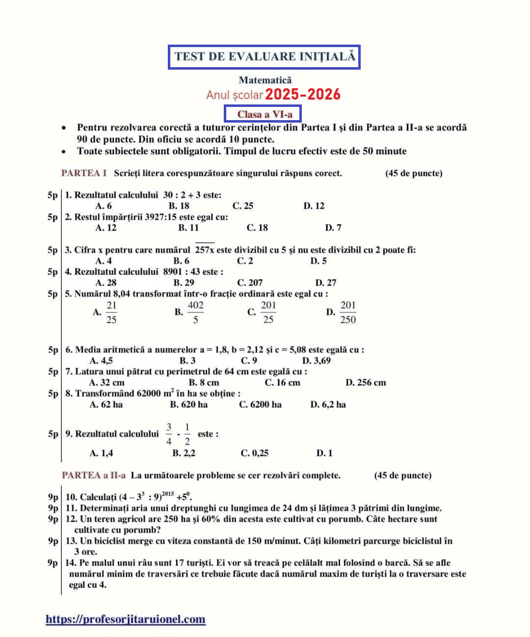 Test-intial-clasa-a-6-a-matematica-an-scolar-2025-2026 – # ...